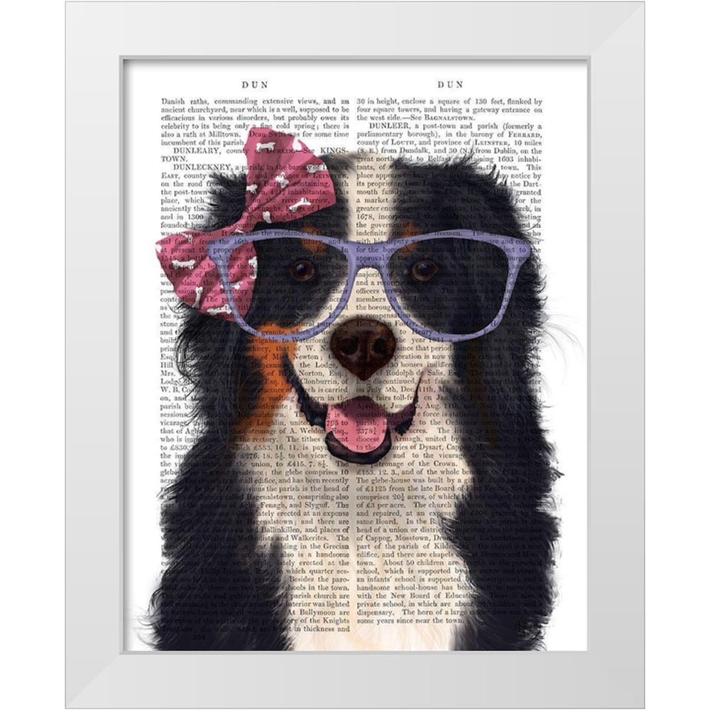 Fab Funky 26x32 White Modern Wood Framed Museum Art Print Titled ...