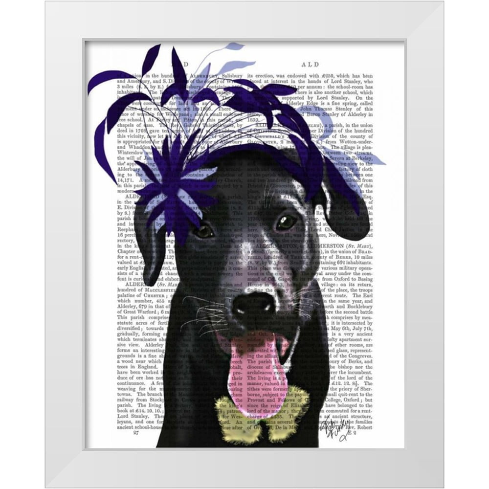Fab Funky 26x32 White Modern Wood Framed Museum Art Print Titled ...