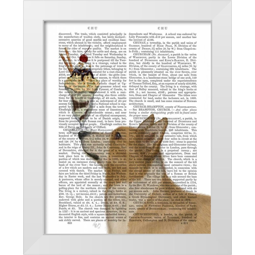 Fab Funky 26x32 White Modern Wood Framed Museum Art Print Titled ...