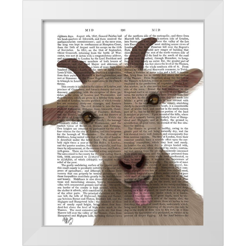 Fab Funky 26x32 White Modern Wood Framed Museum Art Print Titled ...
