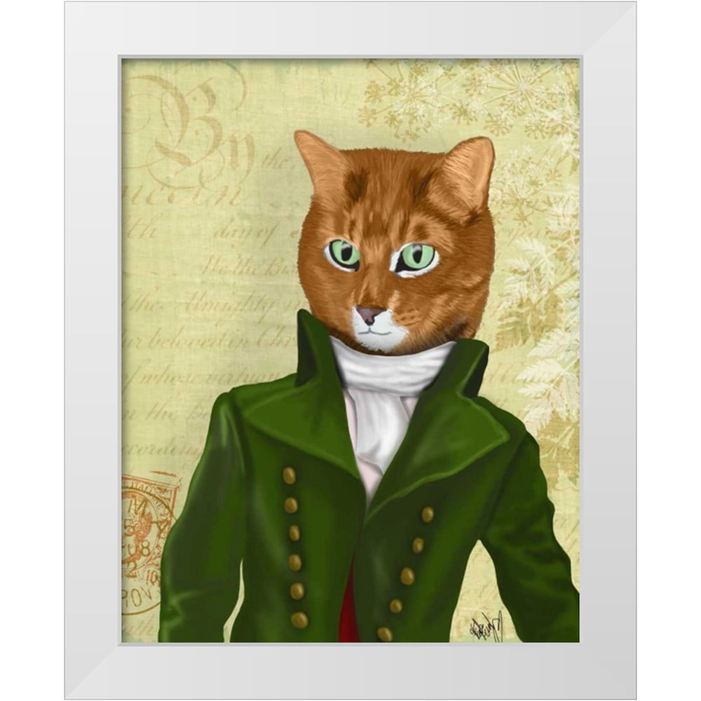 Fab Funky 26x32 White Modern Wood Framed Museum Art Print Titled ...