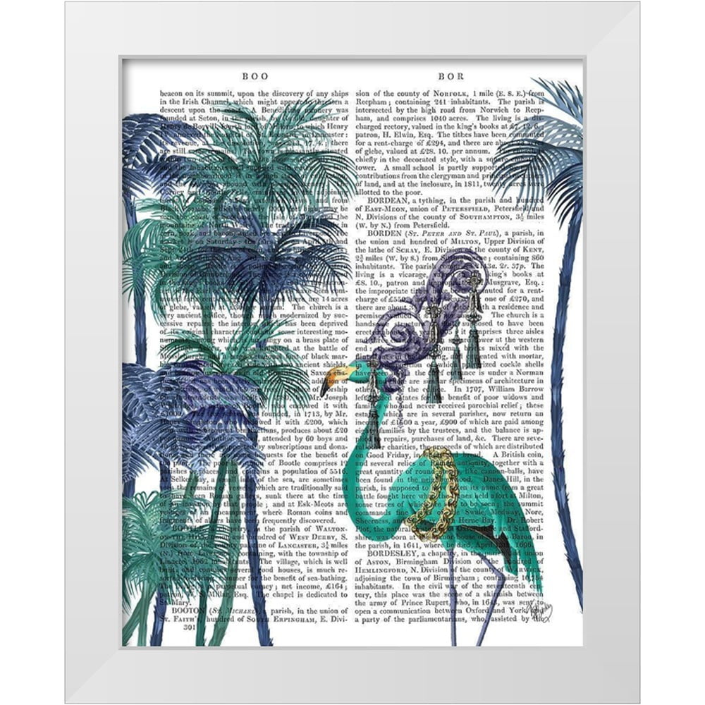 Fab Funky 26x32 White Modern Wood Framed Museum Art Print Titled ...