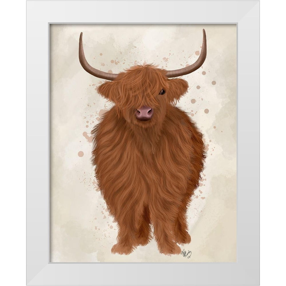 Fab Funky 26x32 White Modern Wood Framed Museum Art Print Titled ...