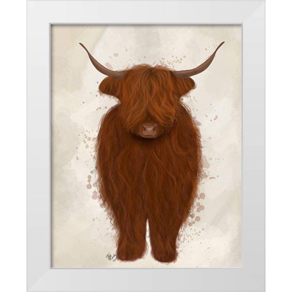 Fab Funky 26x32 White Modern Wood Framed Museum Art Print Titled ...
