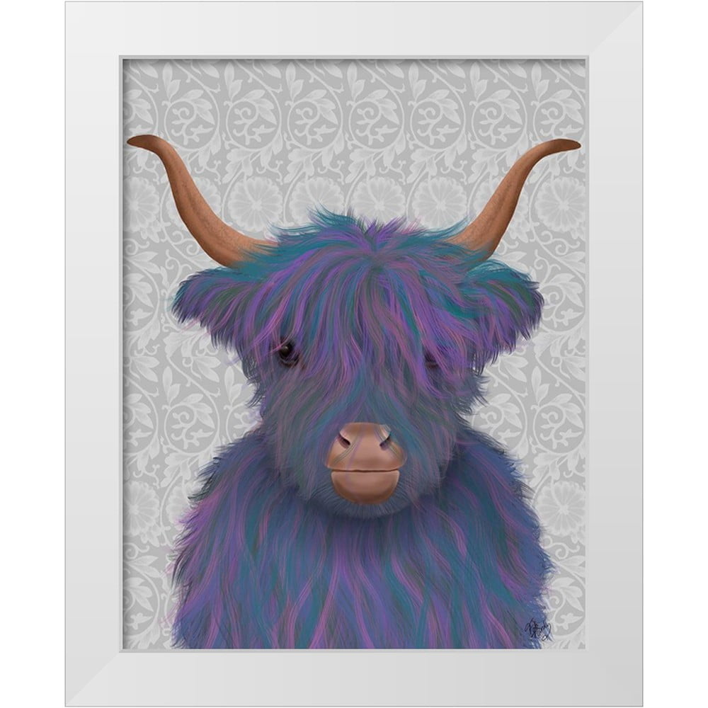 Fab Funky 26x32 White Modern Wood Framed Museum Art Print Titled ...