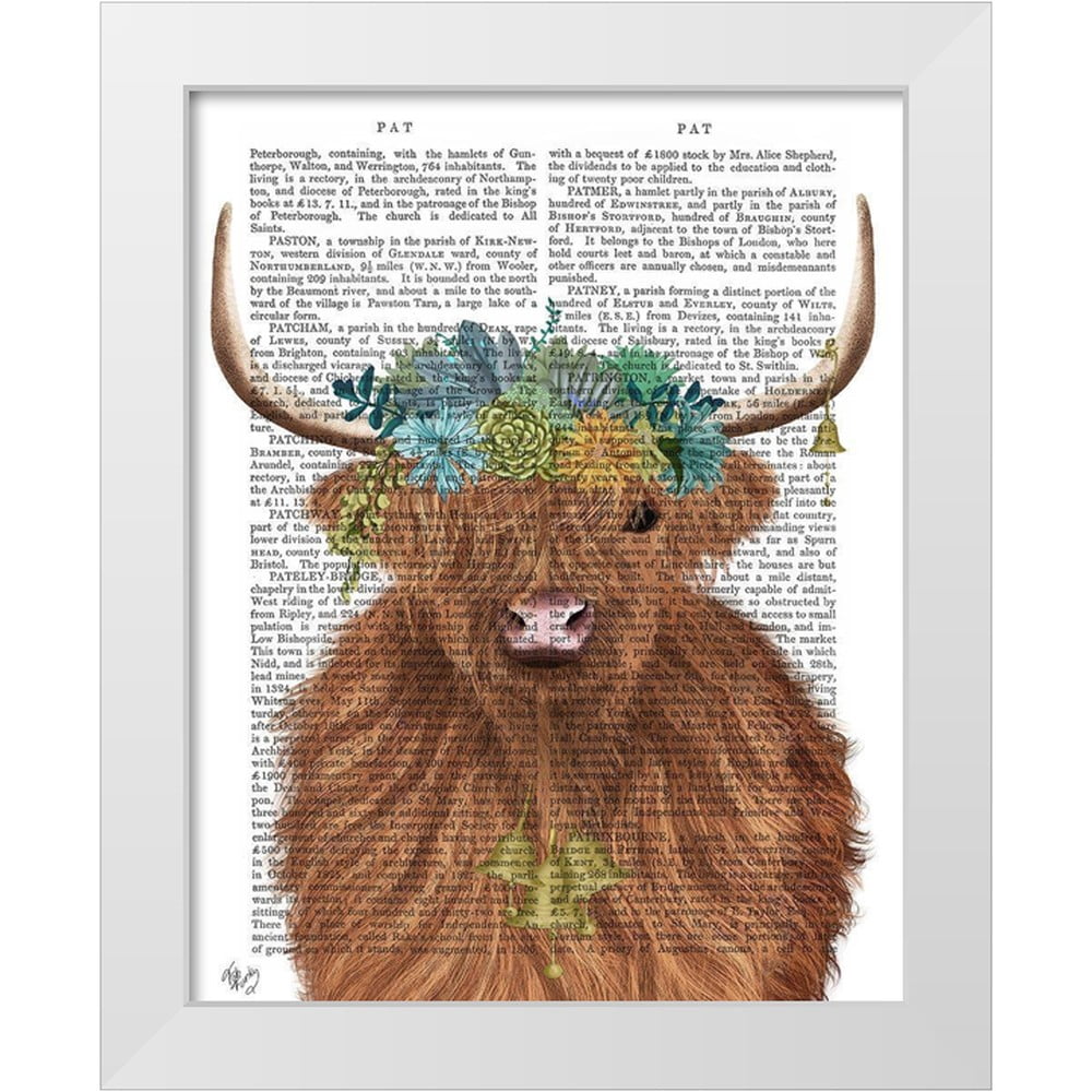 Fab Funky 26x32 White Modern Wood Framed Museum Art Print Titled ...