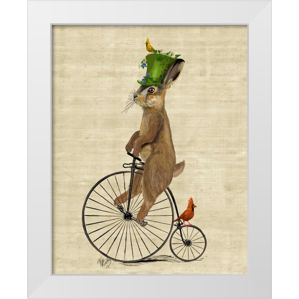 Fab Funky 26x32 White Modern Wood Framed Museum Art Print Titled ...