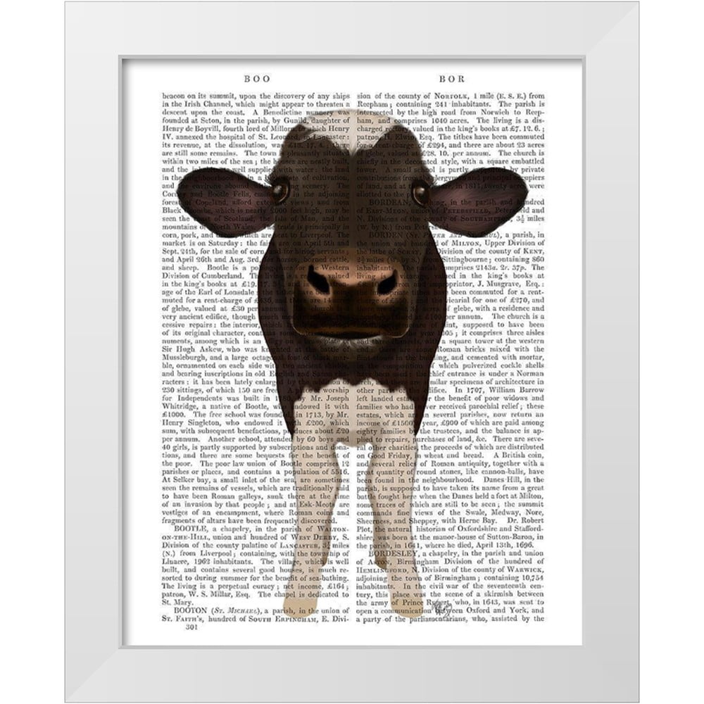 Fab Funky 26x32 White Modern Wood Framed Museum Art Print Titled ...