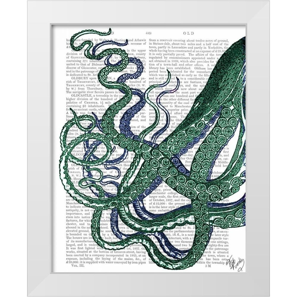 Fab Funky 26x32 White Modern Wood Framed Museum Art Print Titled ...