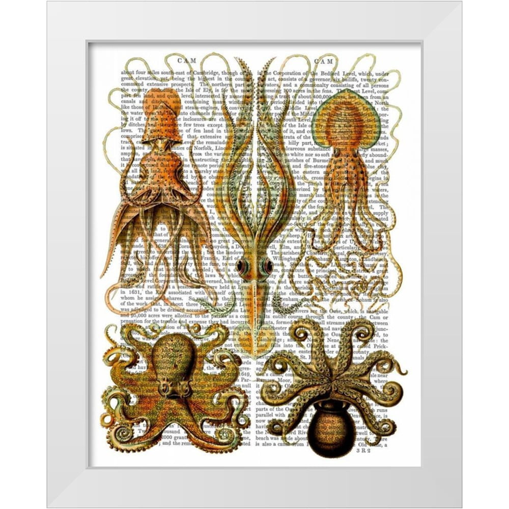 Fab Funky 26x32 White Modern Wood Framed Museum Art Print Titled ...