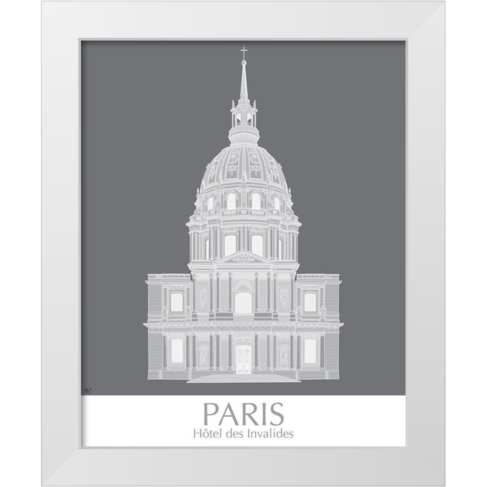 Fab Funky 26x32 White Modern Wood Framed Museum Art Print Titled ...