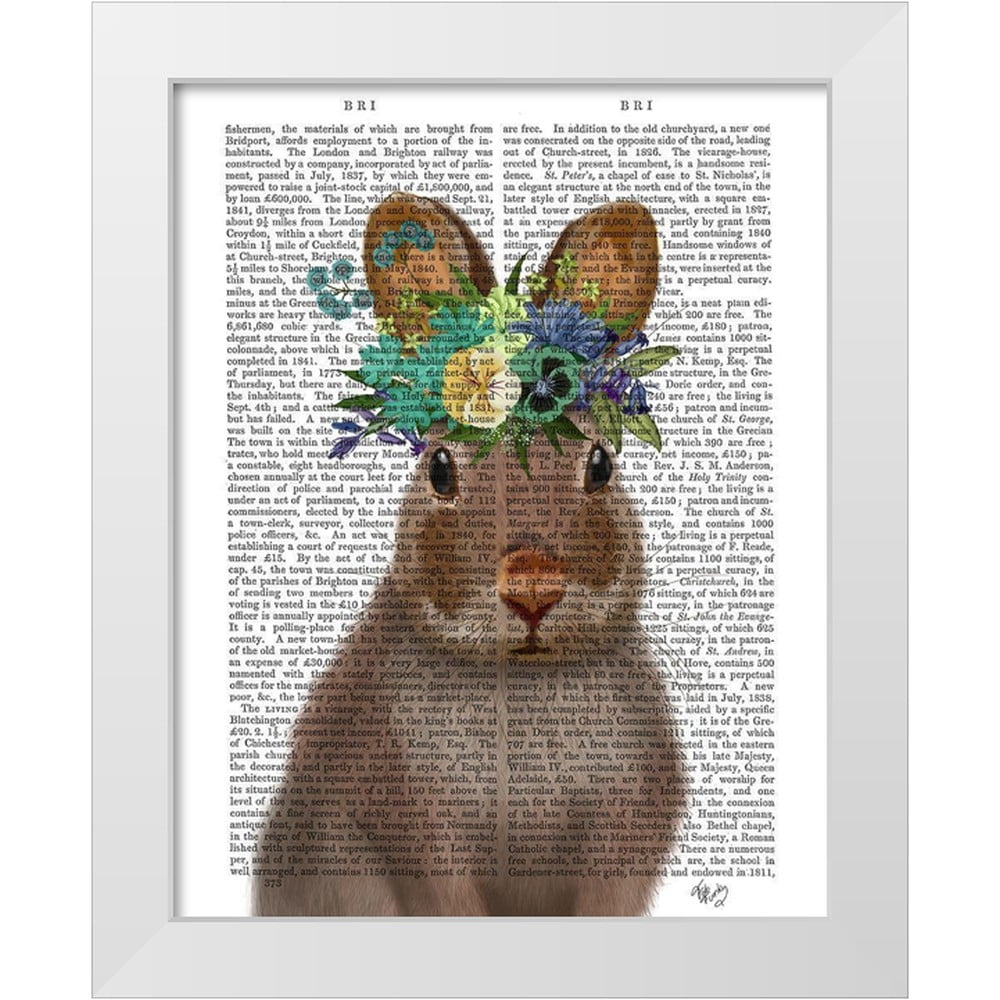 Fab Funky 26x32 White Modern Wood Framed Museum Art Print Titled ...