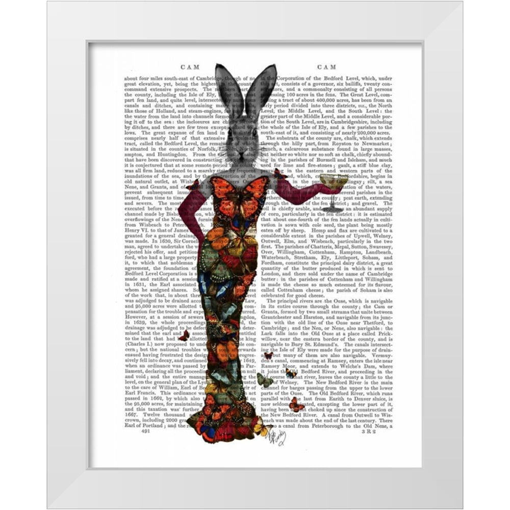 Fab Funky 26x32 White Modern Wood Framed Museum Art Print Titled ...