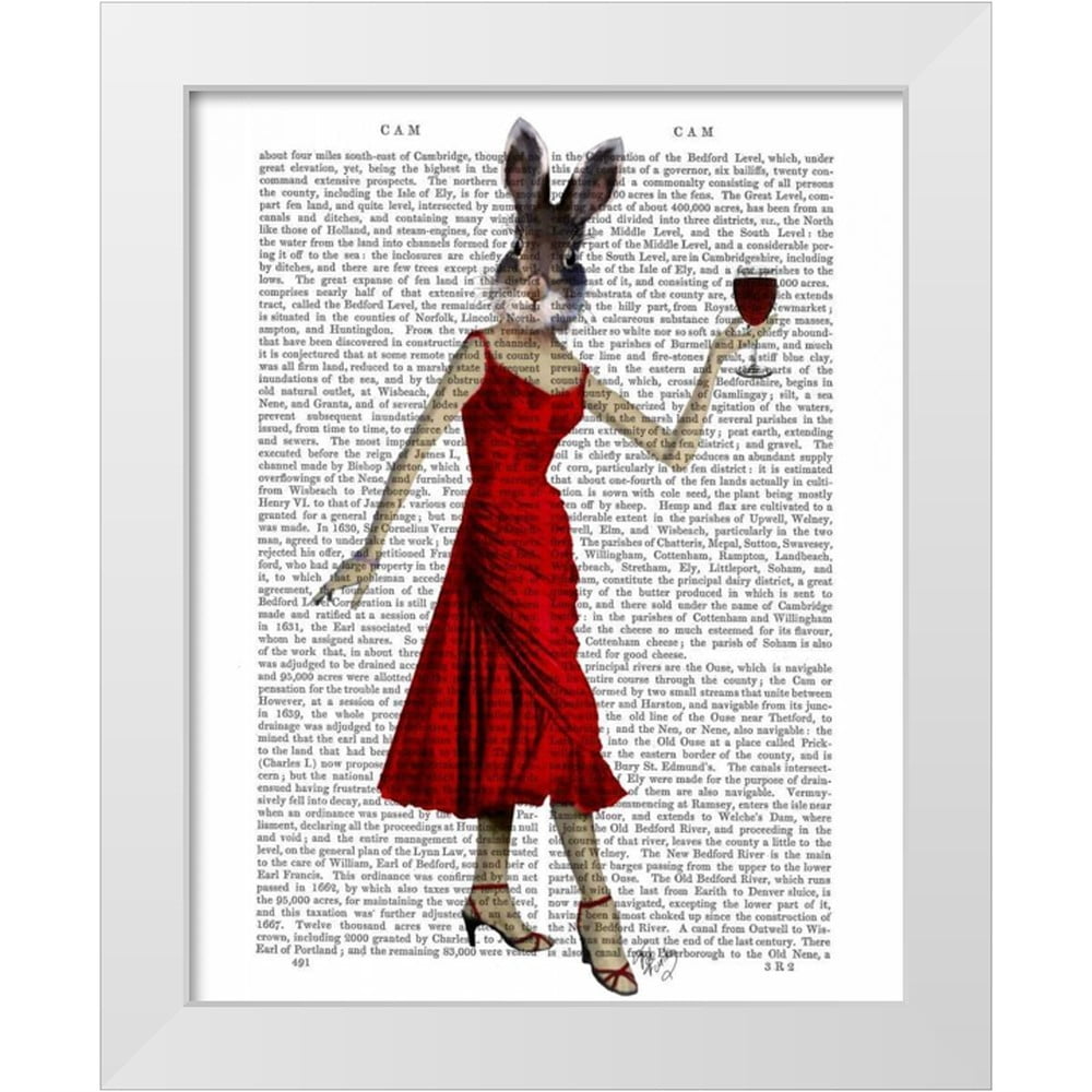 Fab Funky 26x32 White Modern Wood Framed Museum Art Print Titled ...
