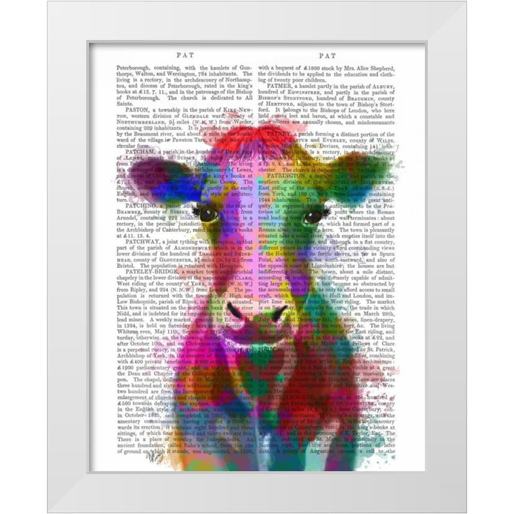 Fab Funky 26x32 White Modern Wood Framed Museum Art Print Titled ...