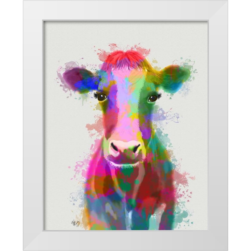 Fab Funky 26x32 White Modern Wood Framed Museum Art Print Titled ...