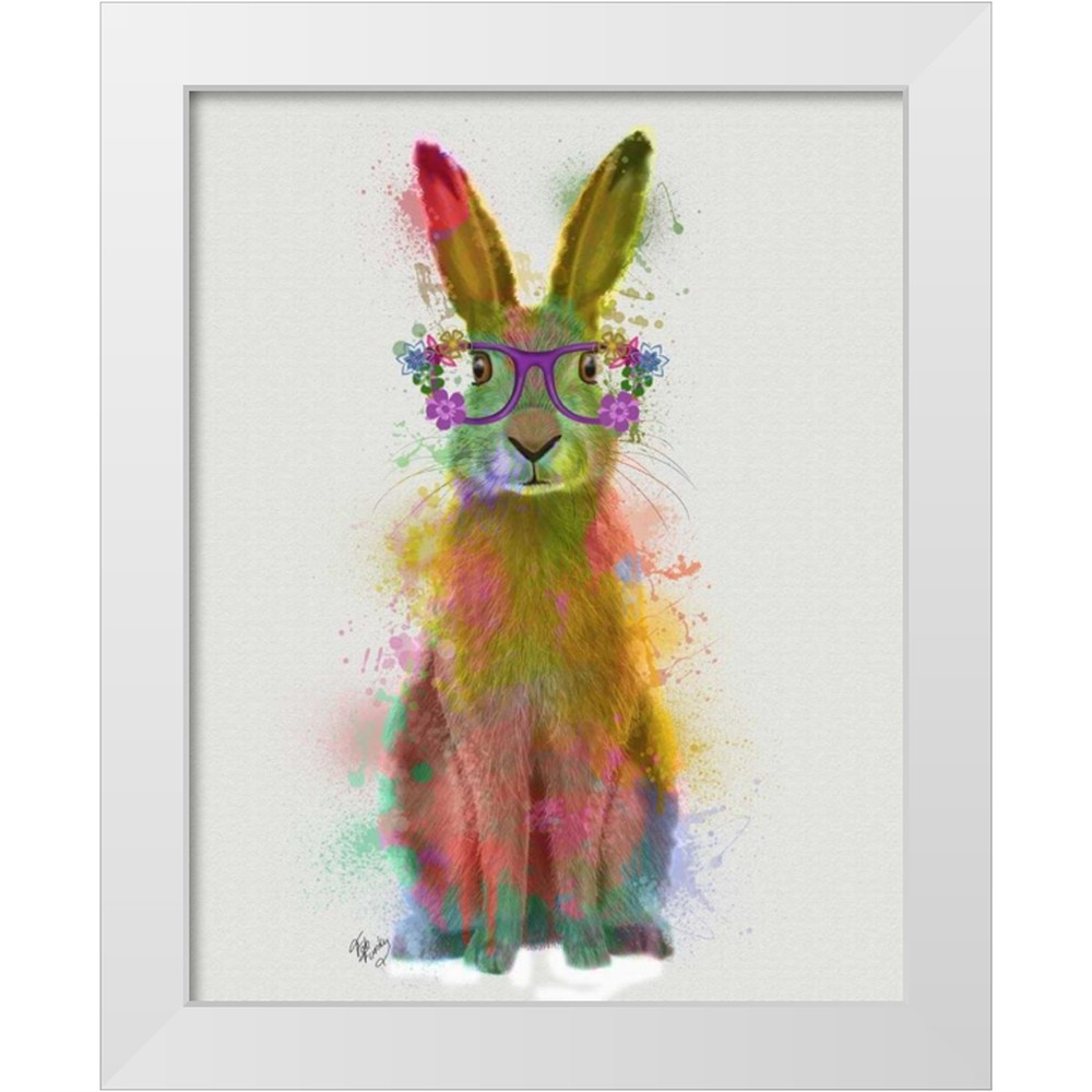 Fab Funky 26x32 White Modern Wood Framed Museum Art Print Titled ...