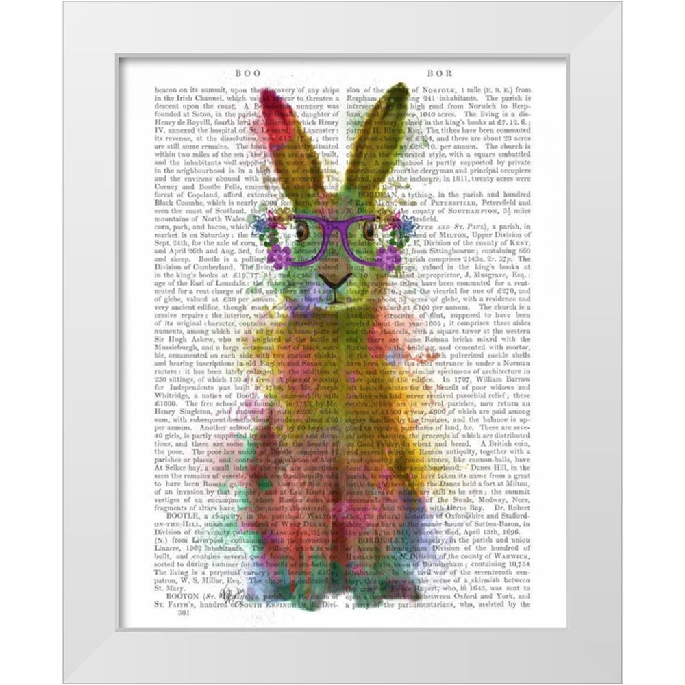 Fab Funky 26x32 White Modern Wood Framed Museum Art Print Titled ...