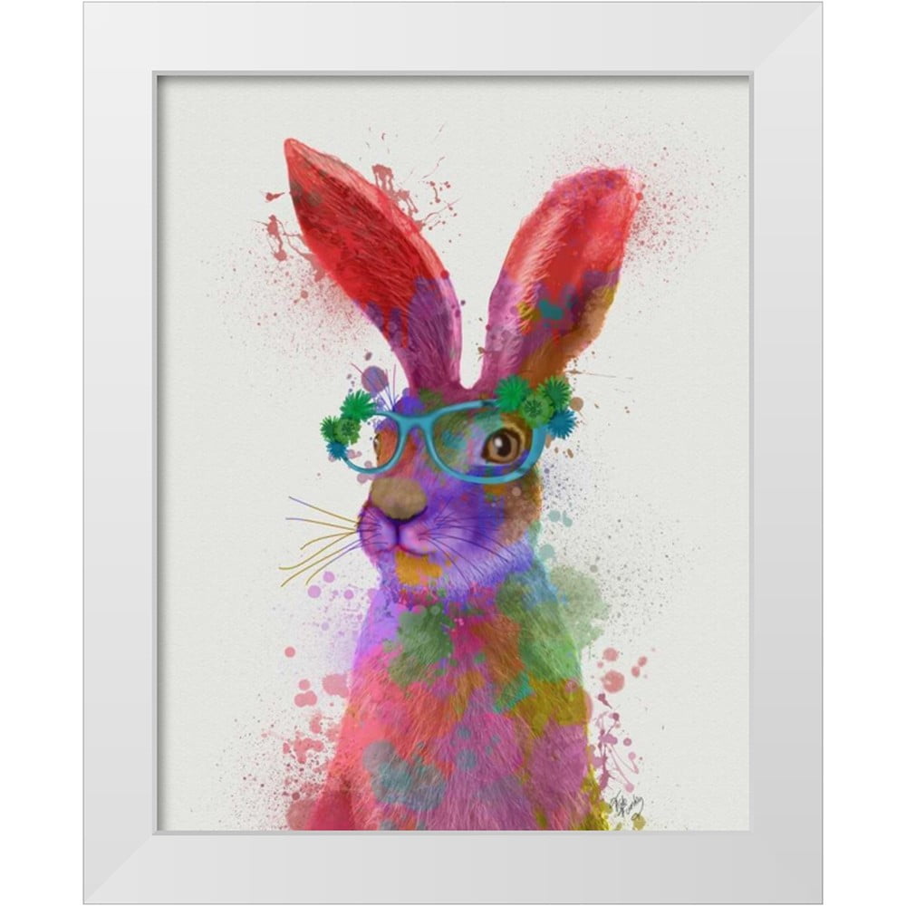 Fab Funky 26x32 White Modern Wood Framed Museum Art Print Titled ...