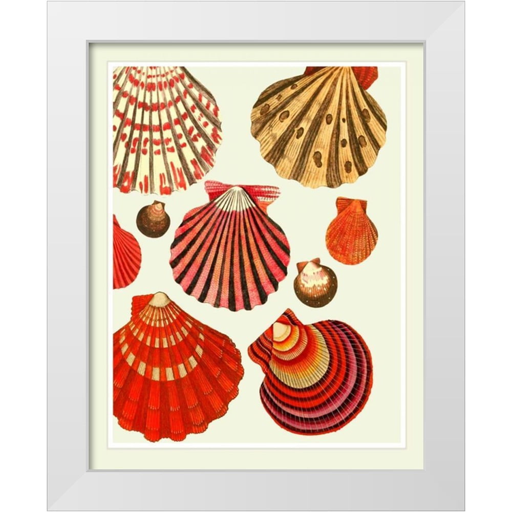 Fab Funky 26x32 White Modern Wood Framed Museum Art Print Titled - Red ...