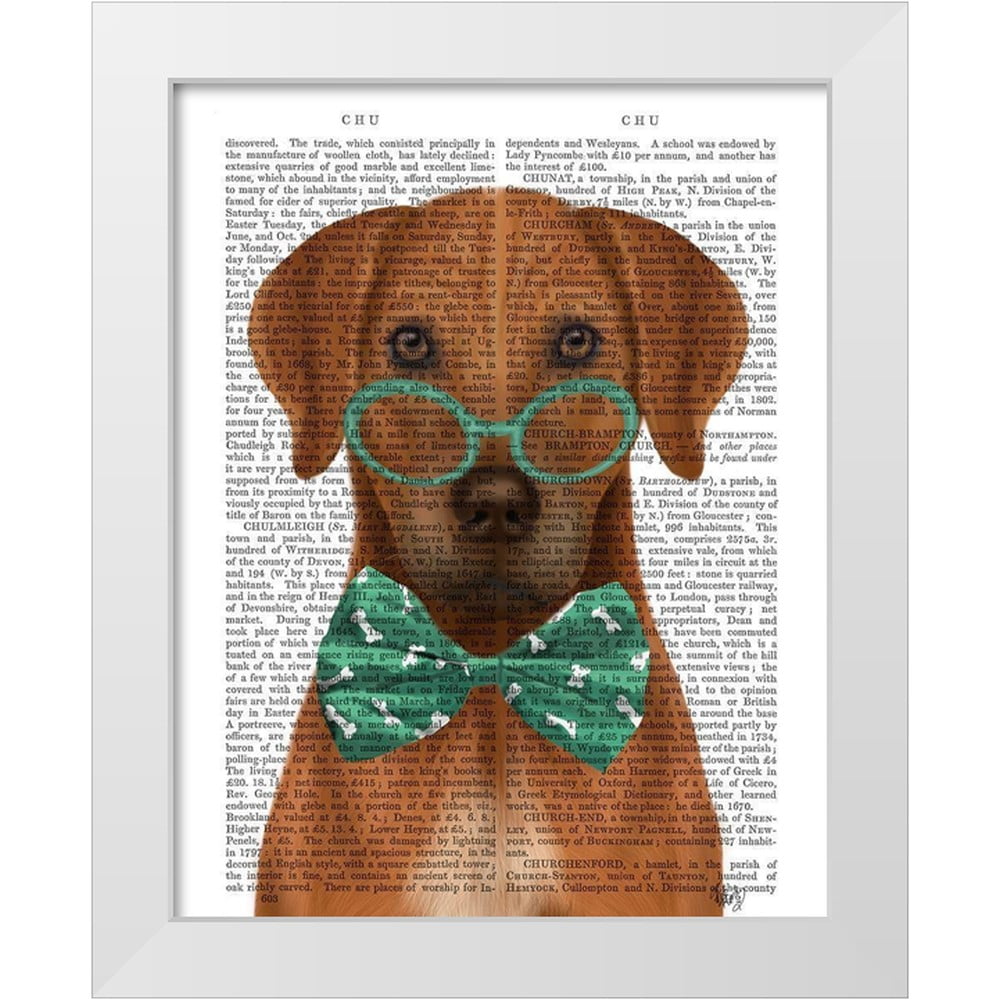 Fab Funky 26x32 White Modern Wood Framed Museum Art Print Titled ...