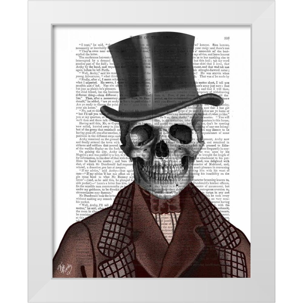 Fab Funky 26x32 White Modern Wood Framed Museum Art Print Titled ...