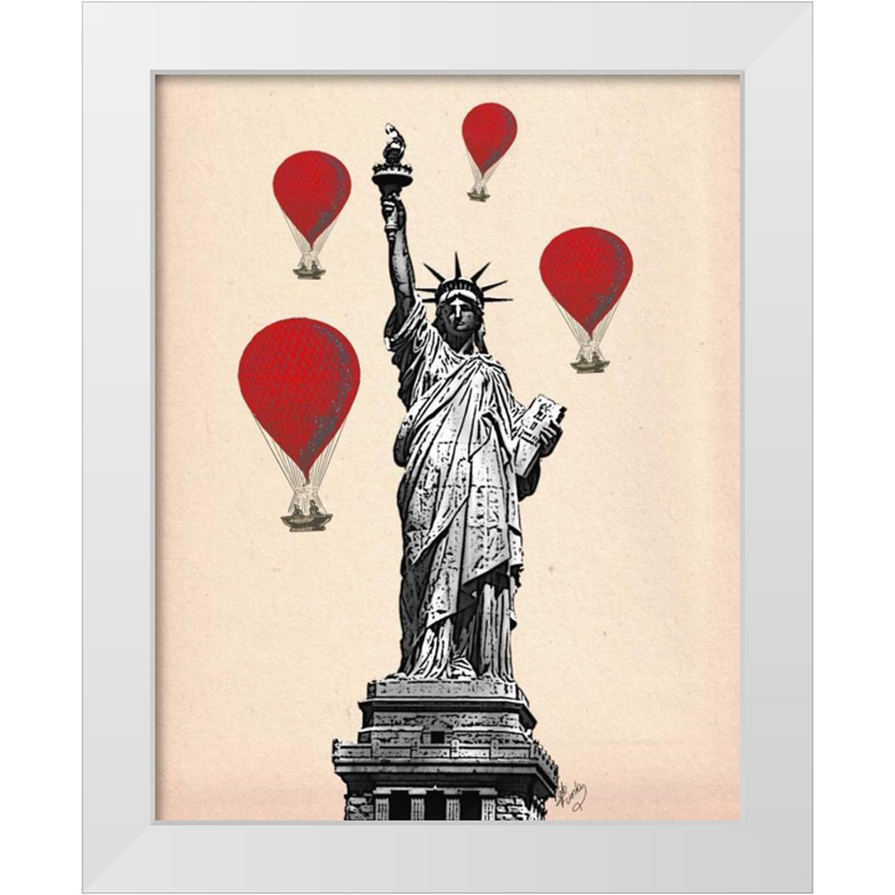 Fab Funky 26x32 White Modern Wood Framed Museum Art Print Titled ...