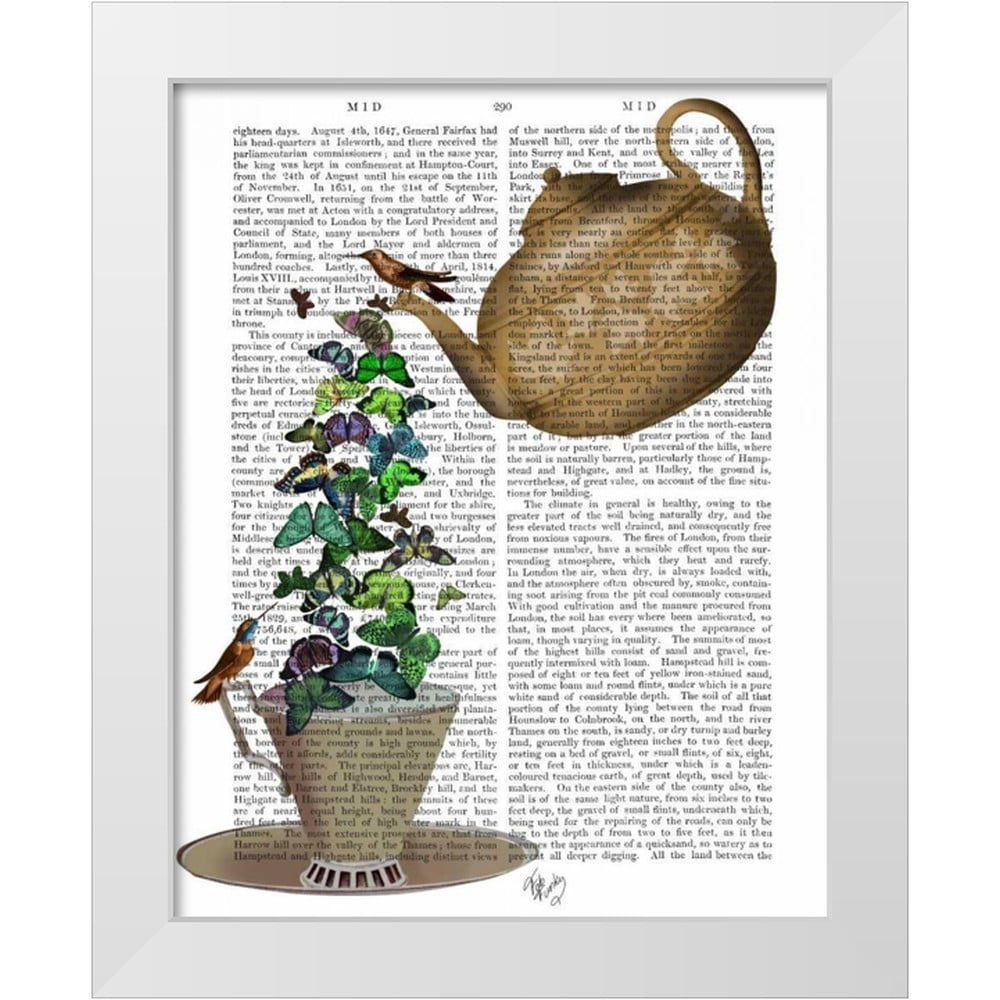 Fab Funky 26x32 White Modern Wood Framed Museum Art Print Titled ...