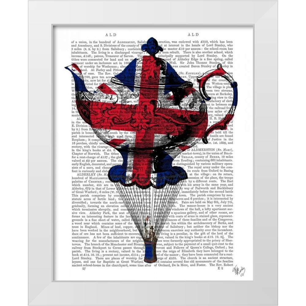 Fab Funky 26x32 White Modern Wood Framed Museum Art Print Titled ...