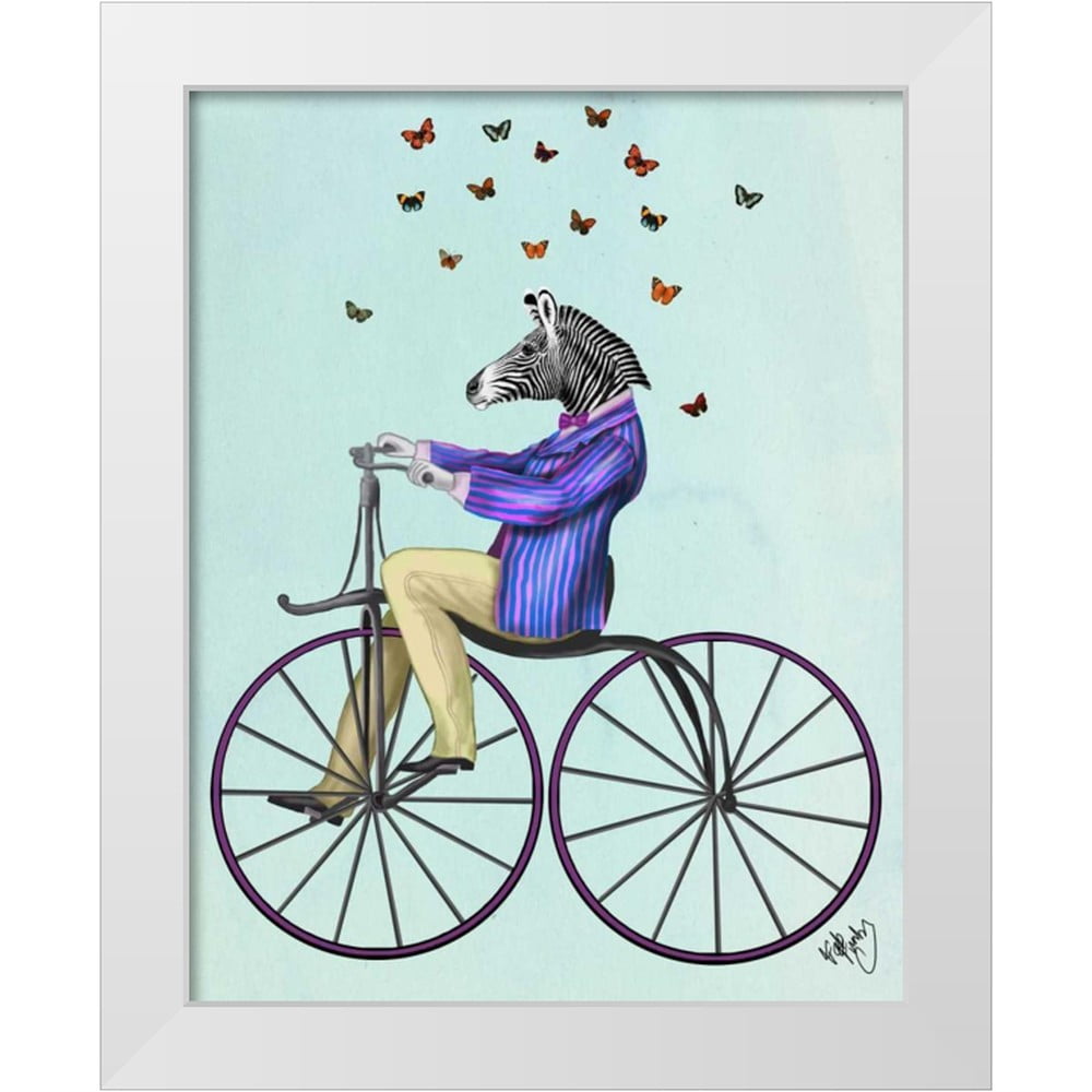 Fab Funky 26x32 White Modern Wood Framed Museum Art Print Titled ...