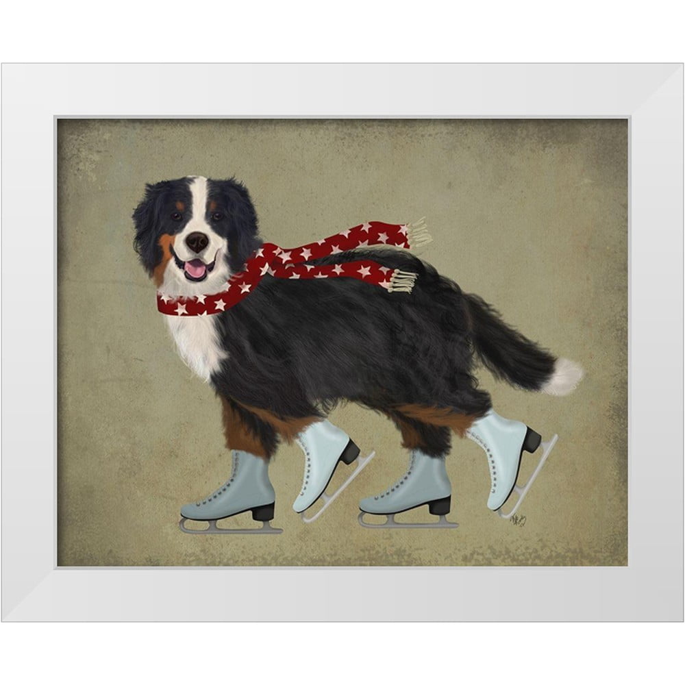 Fab Funky 32x26 White Modern Wood Framed Museum Art Print Titled ...