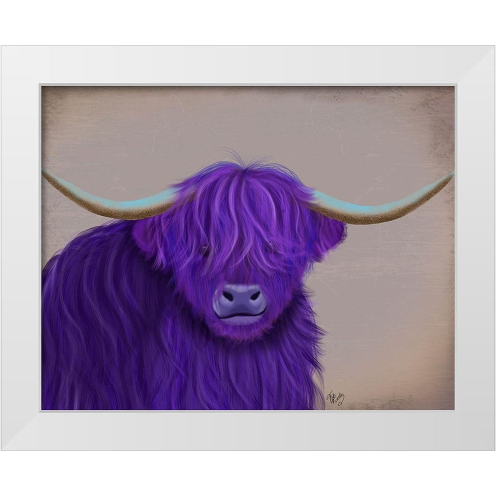 Fab Funky 32x26 White Modern Wood Framed Museum Art Print Titled ...