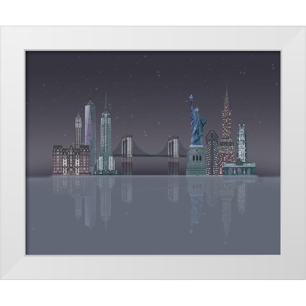 Fab Funky 32x26 White Modern Wood Framed Museum Art Print Titled - New ...