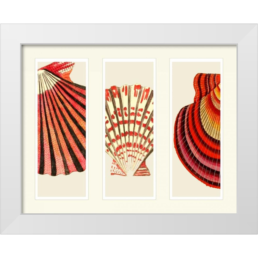 Fab Funky 32x26 White Modern Wood Framed Museum Art Print Titled - Red ...