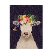 Fab Funky 'Cow Bohemian 1' Canvas Art - Walmart.com