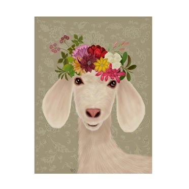 Fab Funky 'Cow Bohemian 1' Canvas Art - Walmart.com