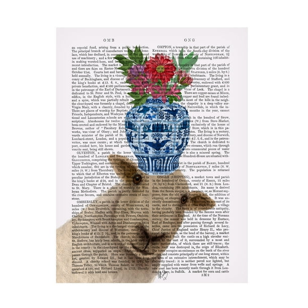 Fab Funky 'Sheep with Vase of Flowers Book Print' Canvas Art - Walmart ...
