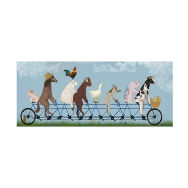 Fab Funky 'Cow Bohemian 1' Canvas Art - Walmart.com