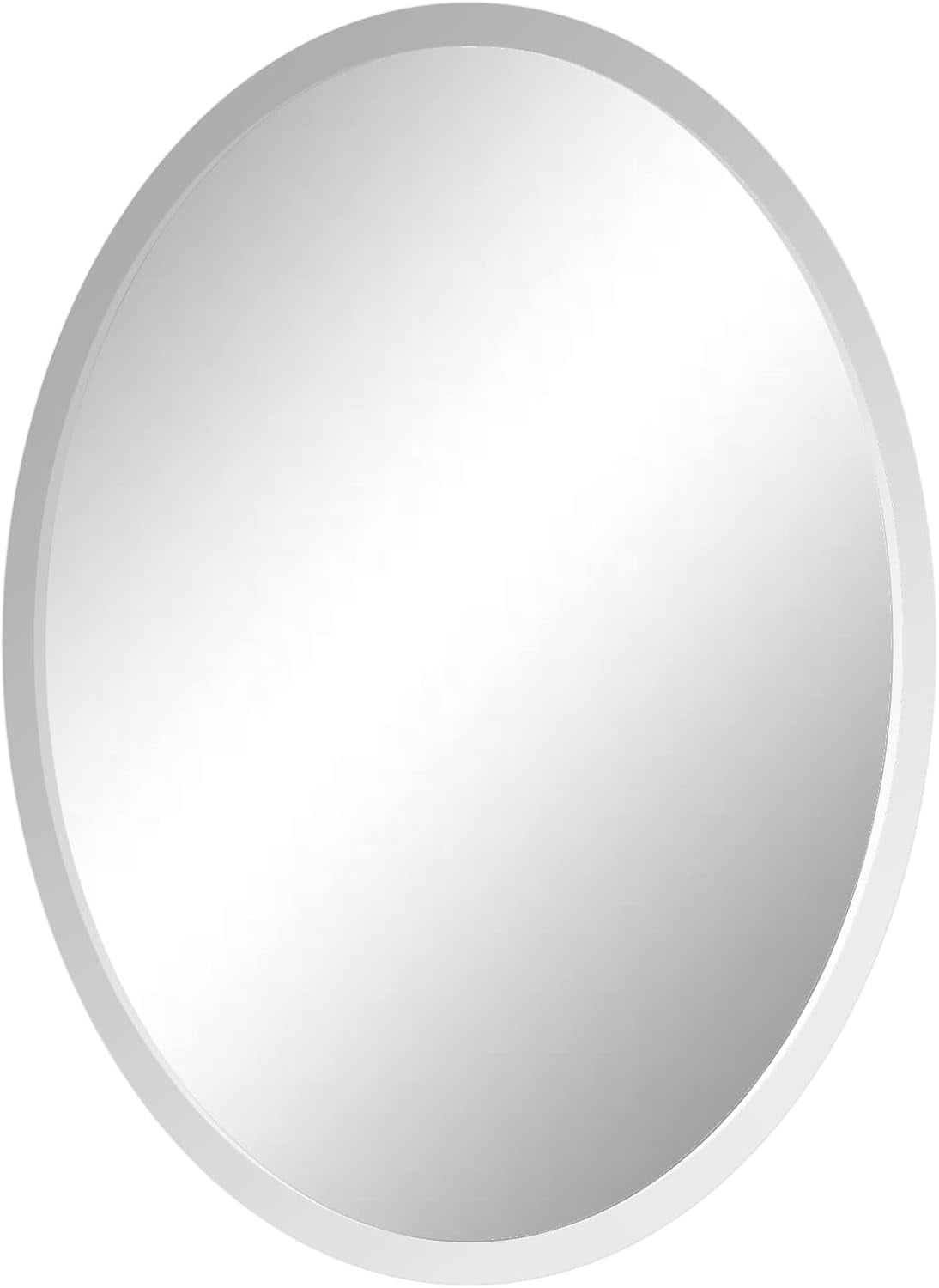 Fab Glass and Mirror Frameless Round Safety Backing 1" Beveled Edge ...