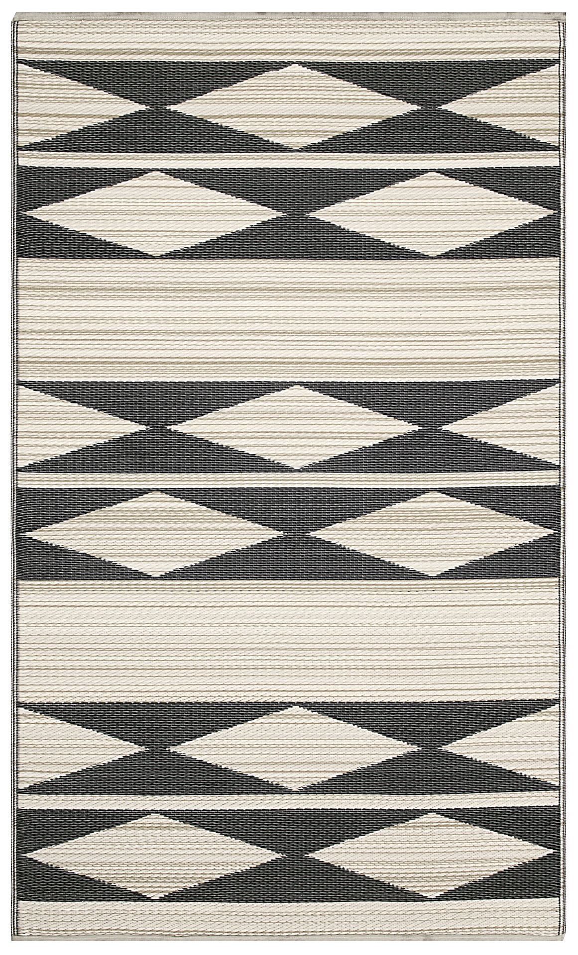 Fab Habitat Geometric Neutral Tribal Outdoor Rug - Waterproof, Fade ...