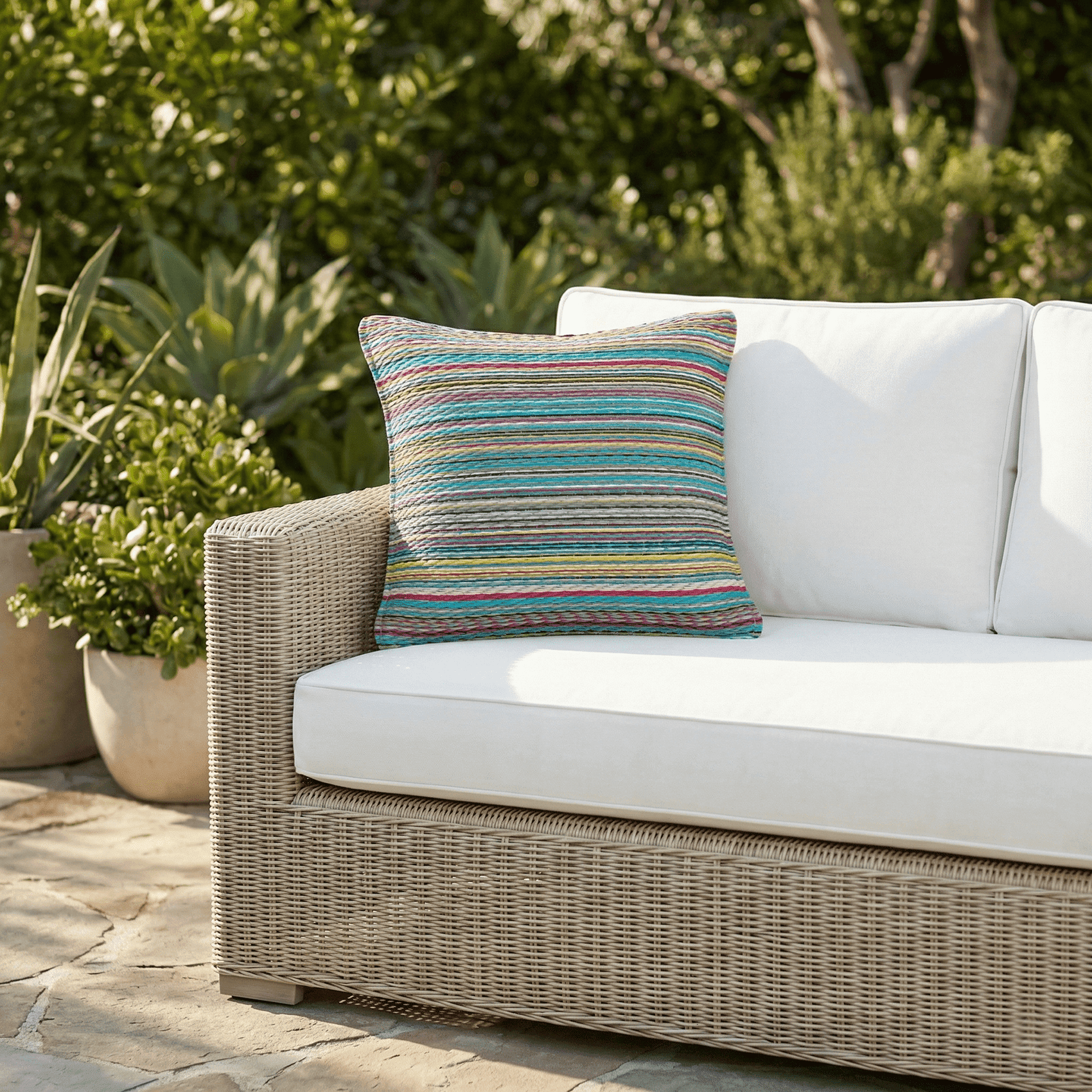 Fab Habitat Outdoor Premium Recycled Plastic Pillow - Waterproof, Fade ...