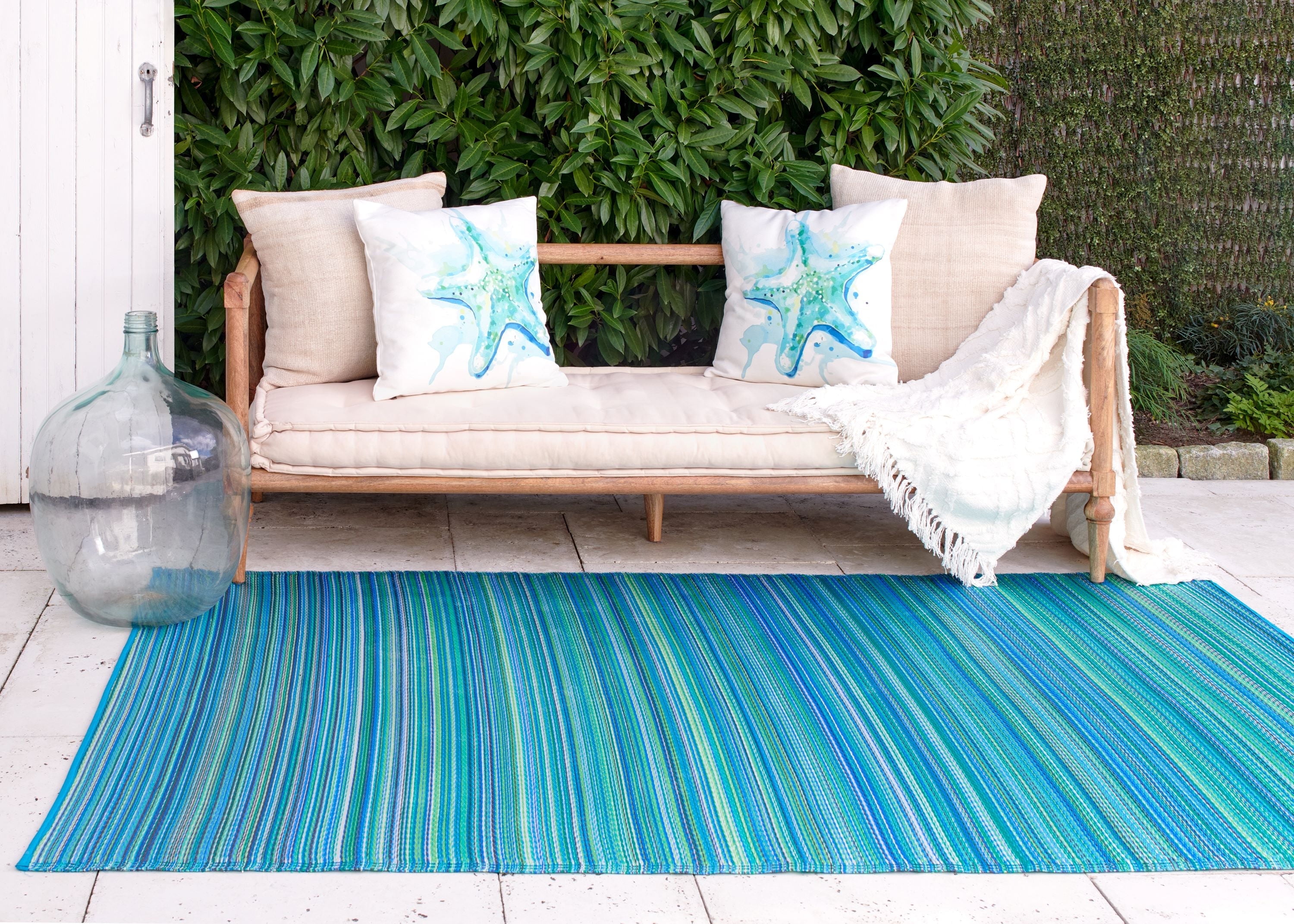 Fab Habitat Outdoor Rug - Waterproof, Fade Resistant, Crease-Free ...