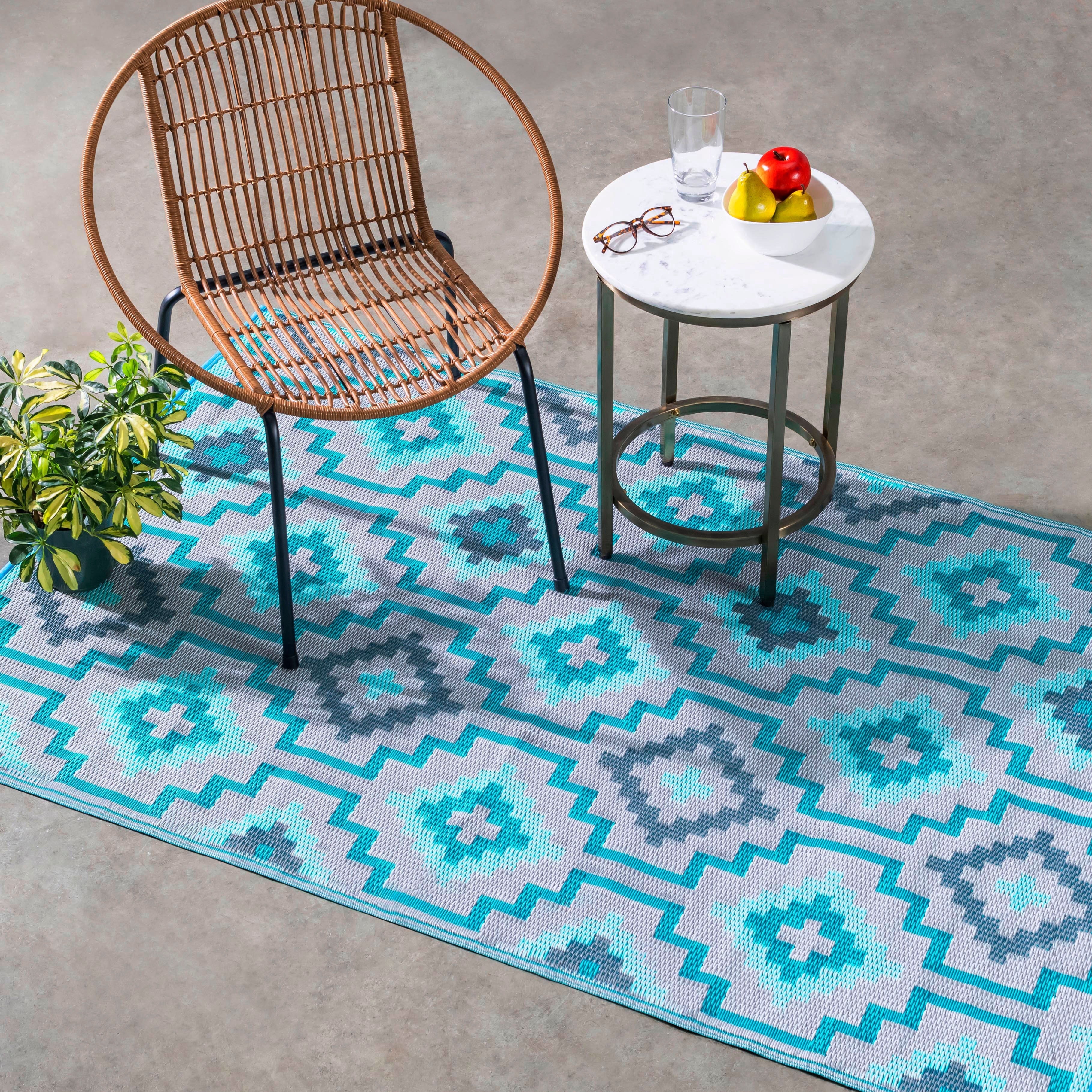 Fab Habitat Outdoor Rug - Waterproof, Fade Resistant, Crease-Free ...