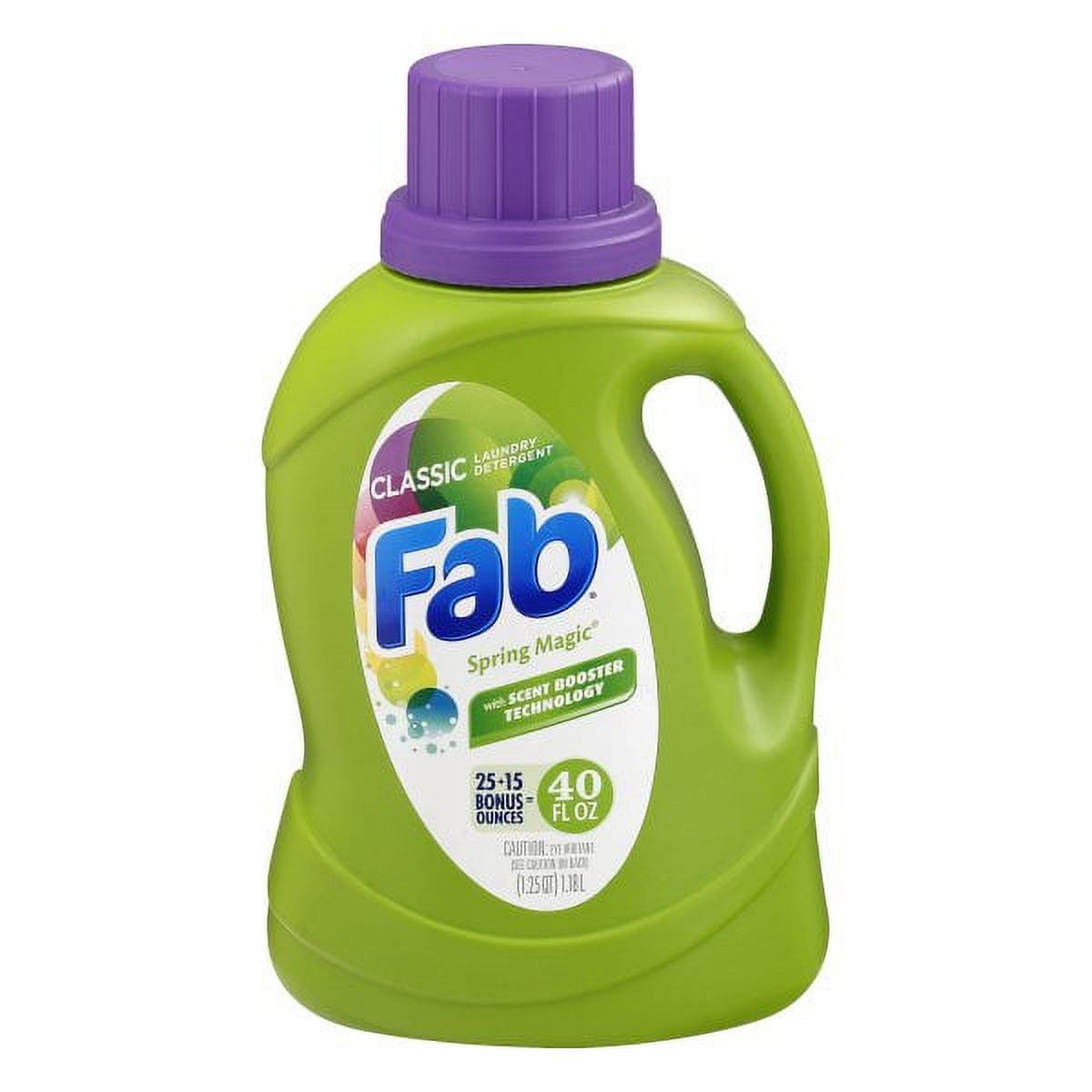 Fab Spring Magic Liquid Laundry Detergent, 40 oz - 2 Bottles - Walmart.com