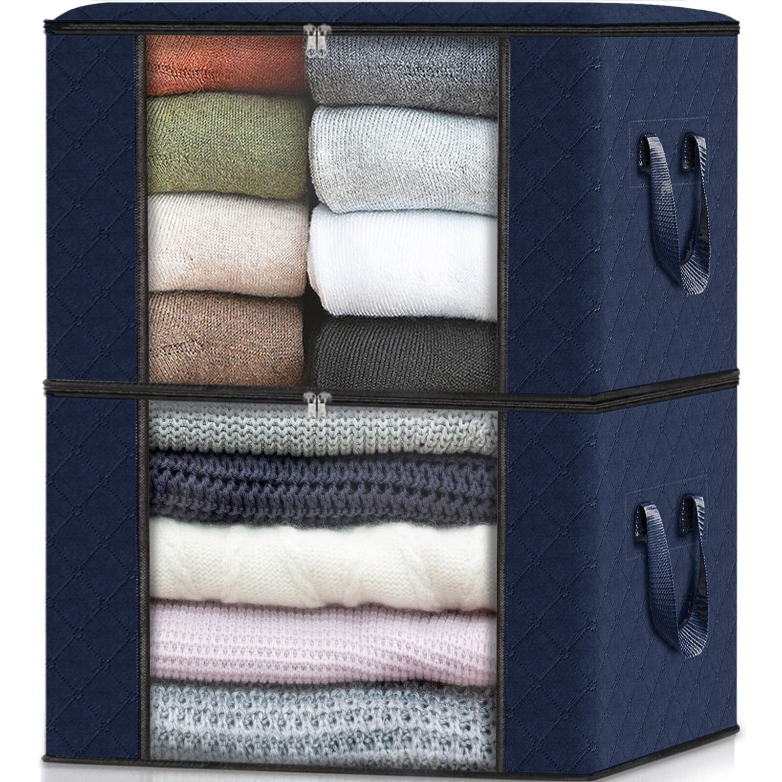 Fab totes 2-Pack Clothes Storage, Stackable Storage Bin Tote, Storage ...