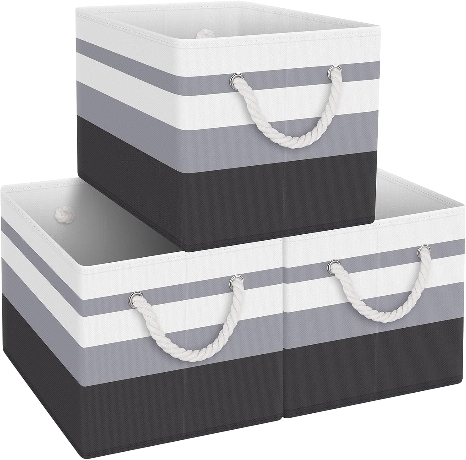 Fab totes Storage Bins [3-Pack], Foldable Storage Baskets for ...