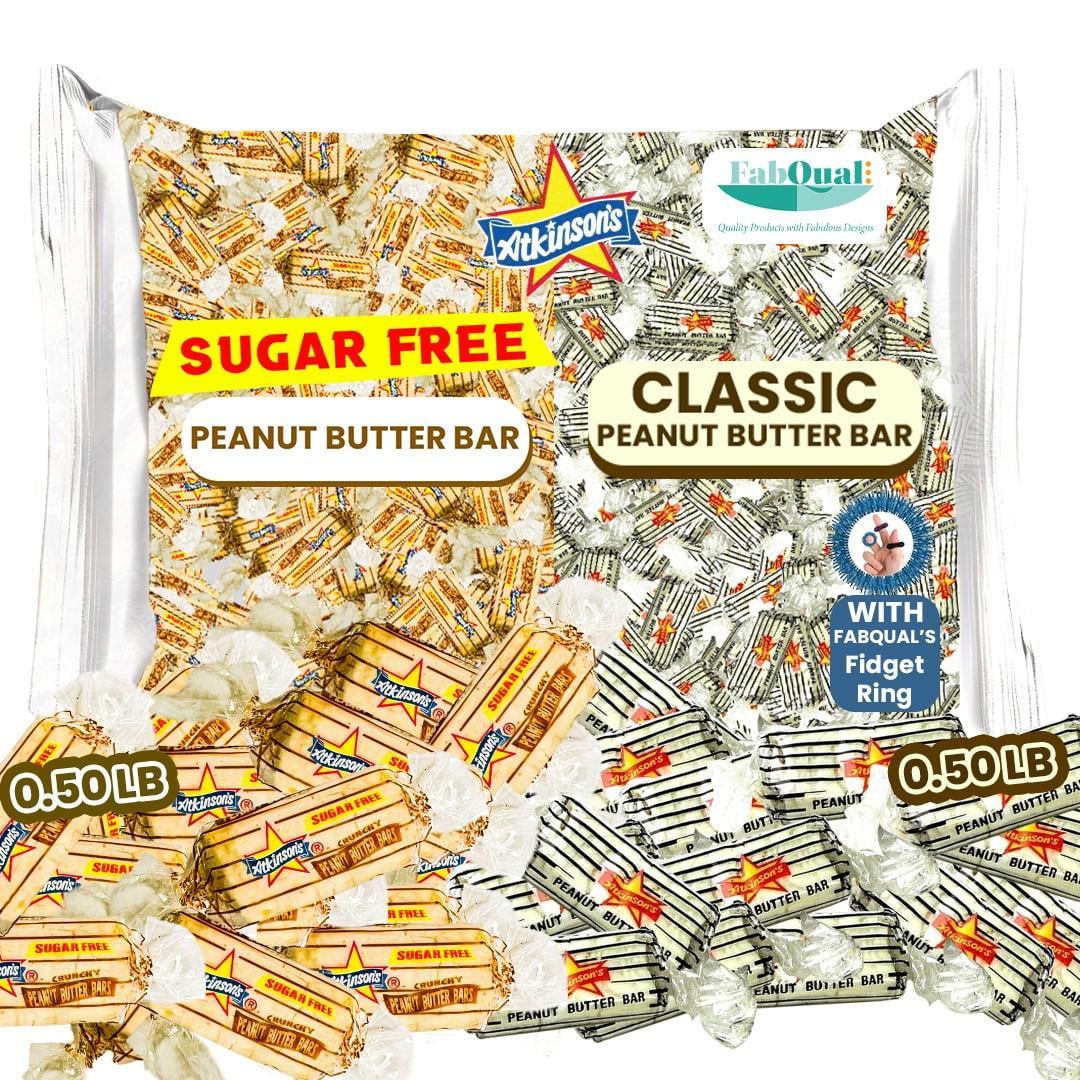 FabQual's 1LB Mixed Combo - Atkinson Peanut Butter Bars 0.5LB + Sugar ...