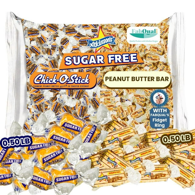 FabQual's Sugar Free 1LB Combo -Atkinson Sugar Free Peanut Butter Bars ...