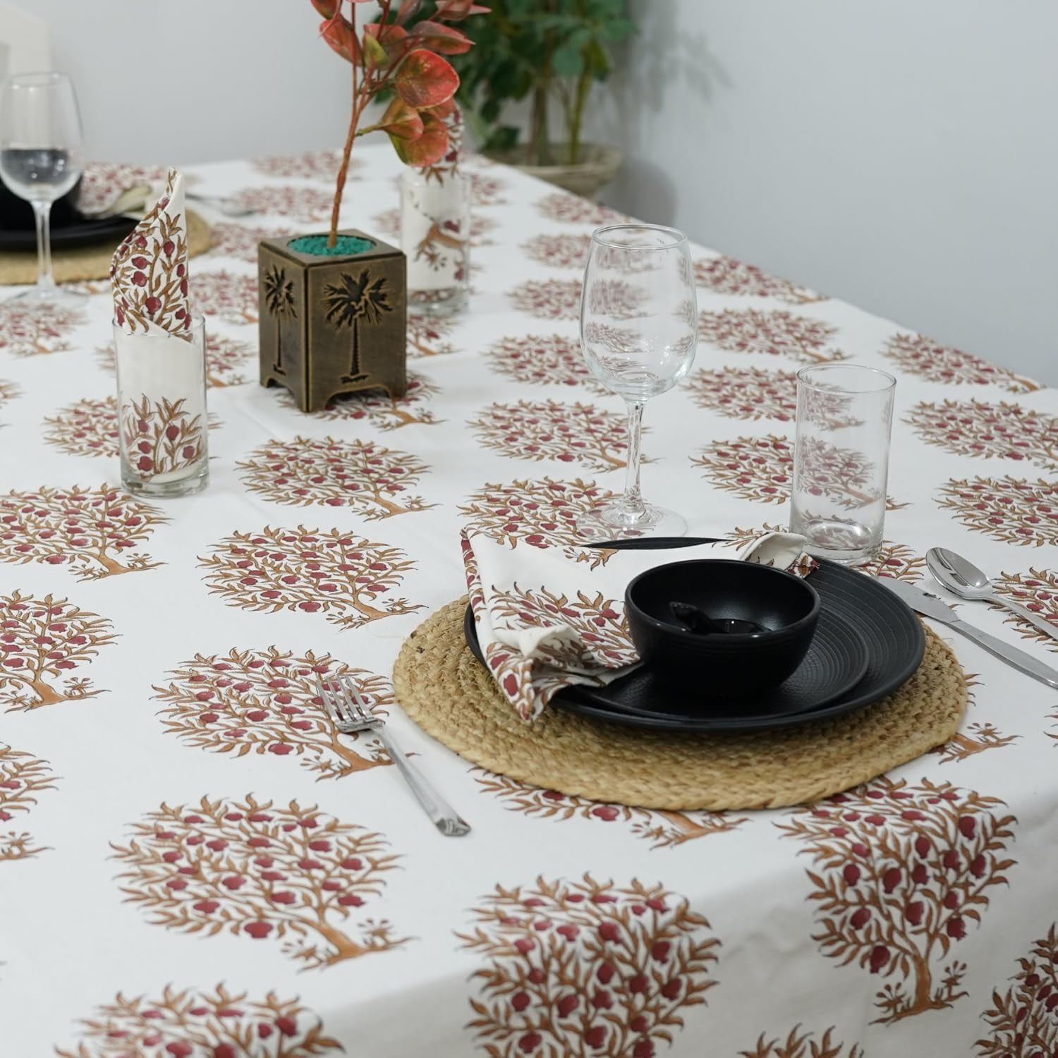 Fabdivine 18X18 Inch Handcrafted Block Print Napkin – Timeless Design ...