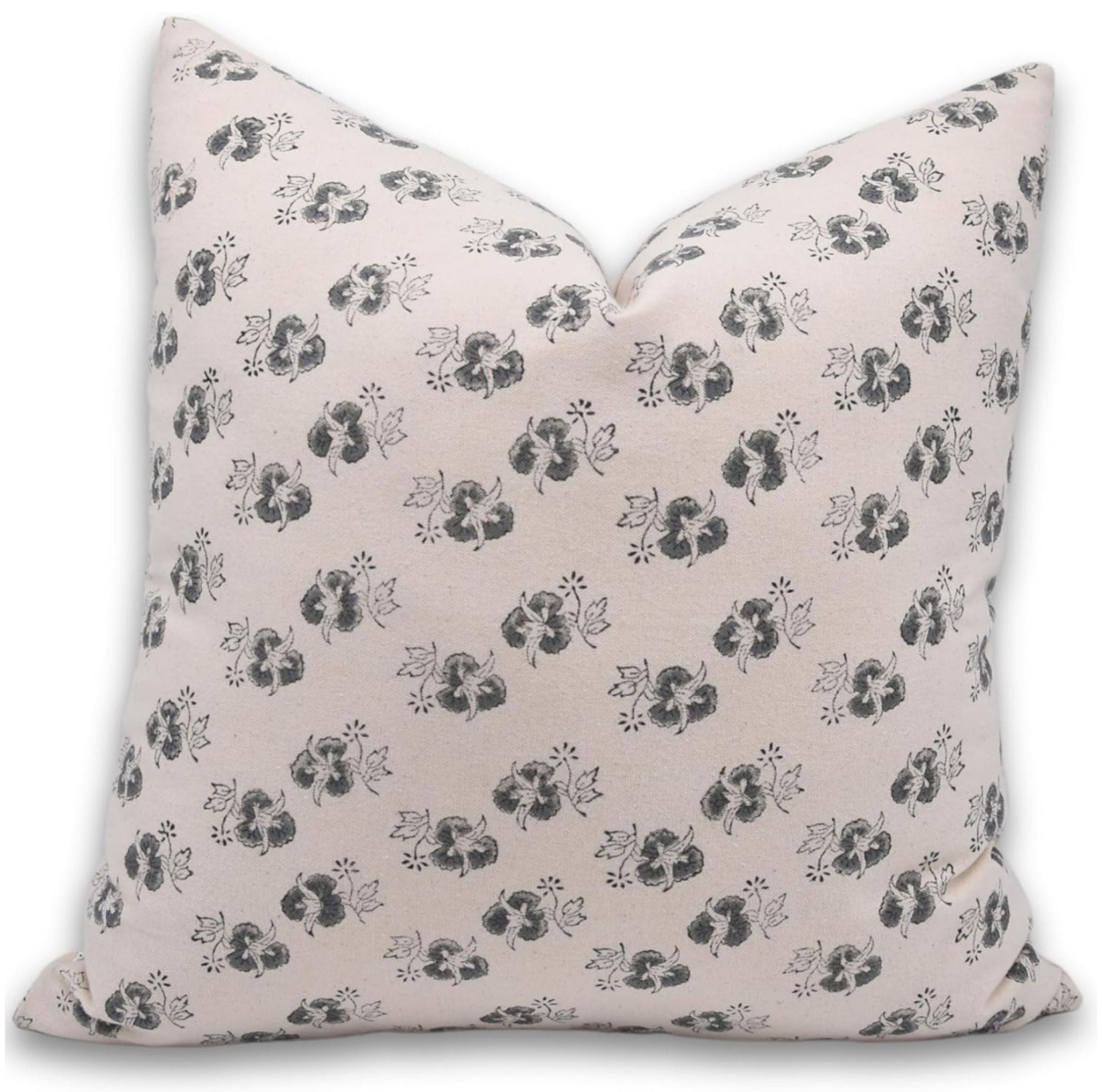 Fabdivine Block Print Throw Pillow Cover, 14x14 Inch Duck Canvas ...